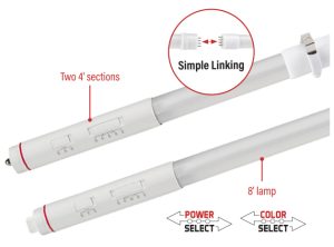 Keystone Introduces Innovative 8-foot LED Tubes with Power & Color Select